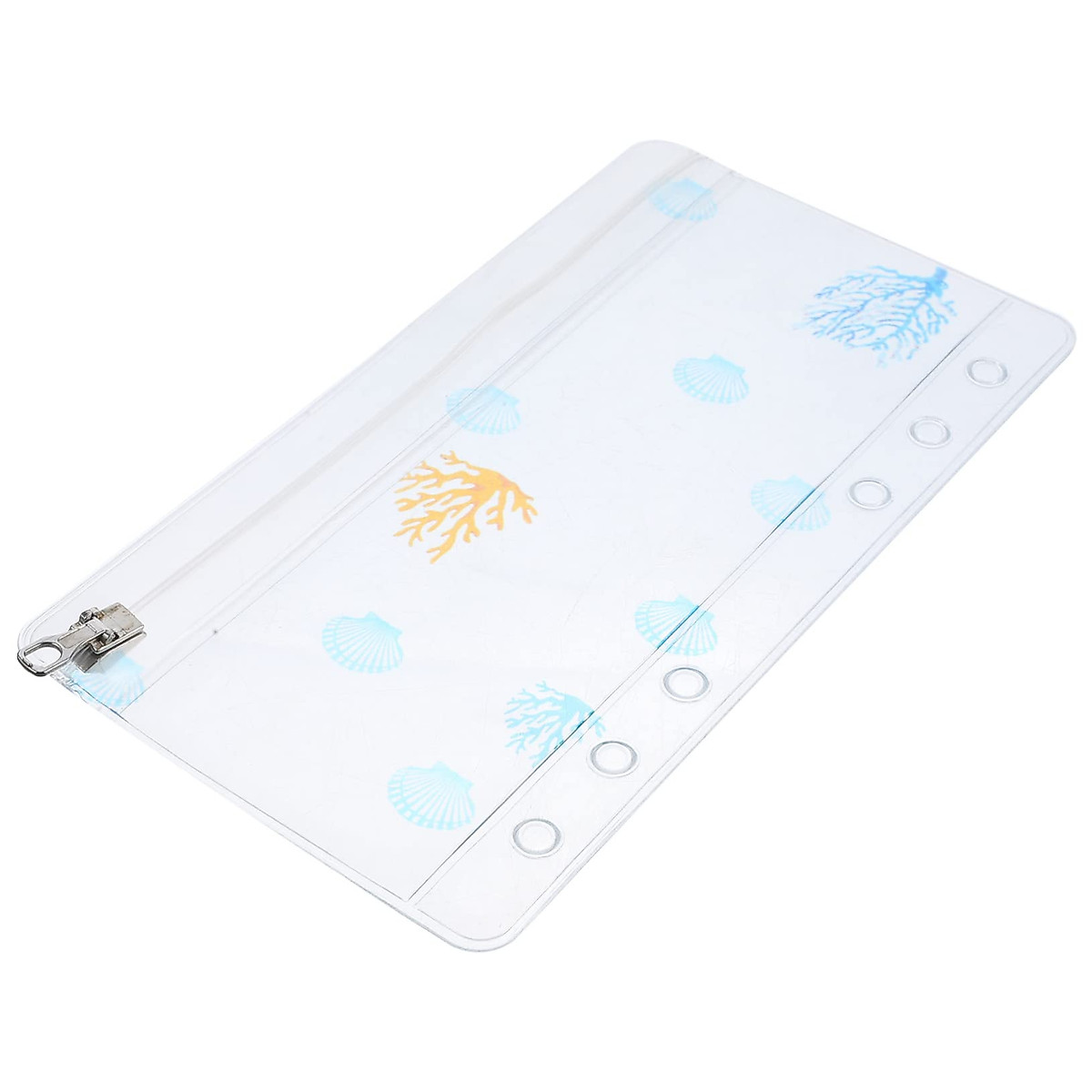 STOBOK 5pcs Loose-leaf Book Zip Bag Binder Pouch Pocket Protector 6-holes Money Envelopes 6 Holes Binder Pockets Pvc Cash Envelopes Clear Binder Pvc Zip Bag Sheet Business Card