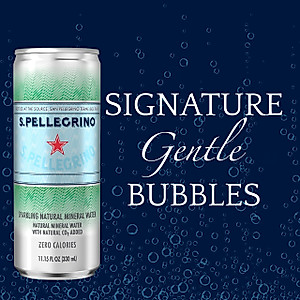 S.Pellegrino Sparkling Natural Mineral Water, Unflavored, 11.15 Fl. Oz (Pack of 24)
