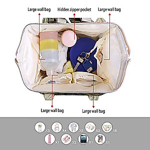 FEWOFJ Camo Baby Boy Diaper Bag Backpack for Dad, Large Tactical Nappy Bags for Mens Travel