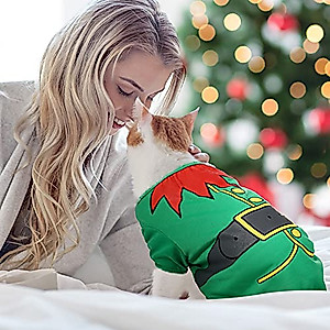 4 Pieces Christmas Dog Shirt Christmas Pet Shirt Soft Breathable Puppy Shirts Printed Pet T-Shirt Pet Clothing Christmas Cosplay Xmas Pet Apparel for Small Dogs and Cats (XS)