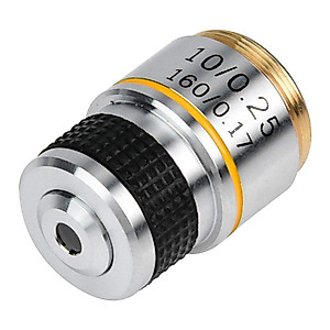 10X Achromatic Objectives Lens 185 Conjugate Distance Walfront Biological Microscope Achromatic Objectives Lens for Optical Instruments Conversion Objective Lens