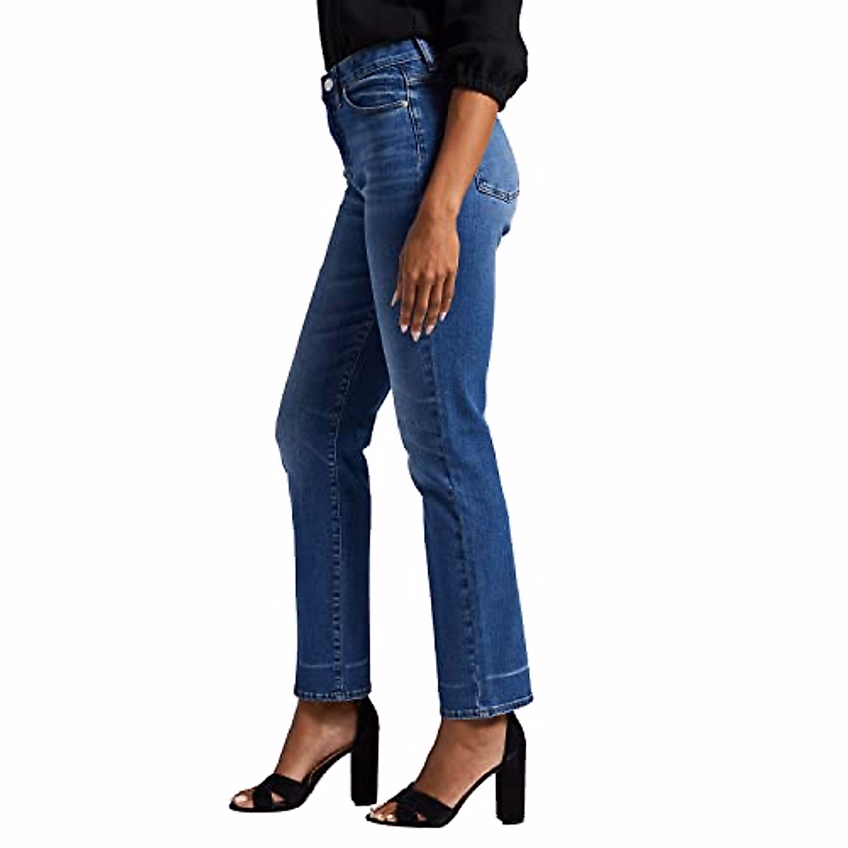 JAG Jeans Women's Stella 30" High Rise Straight Leg Jeans-Legacy, Maya Blue, 14