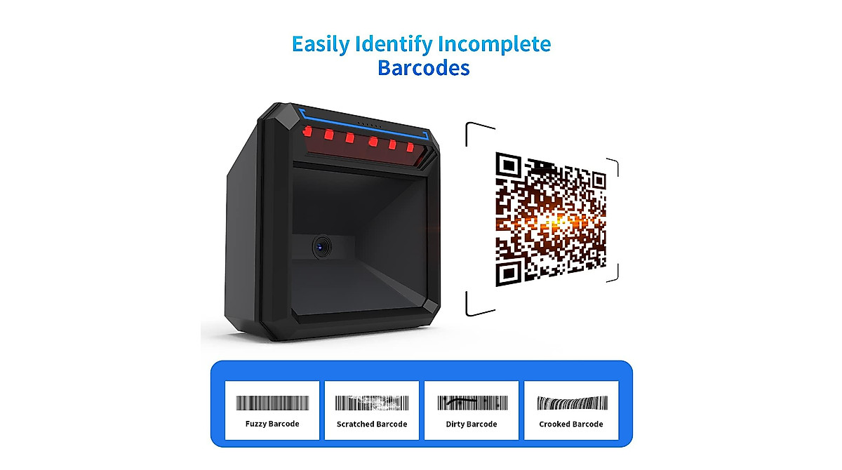 2D Barcode Scanner - Automatic & Hands-Free Reader