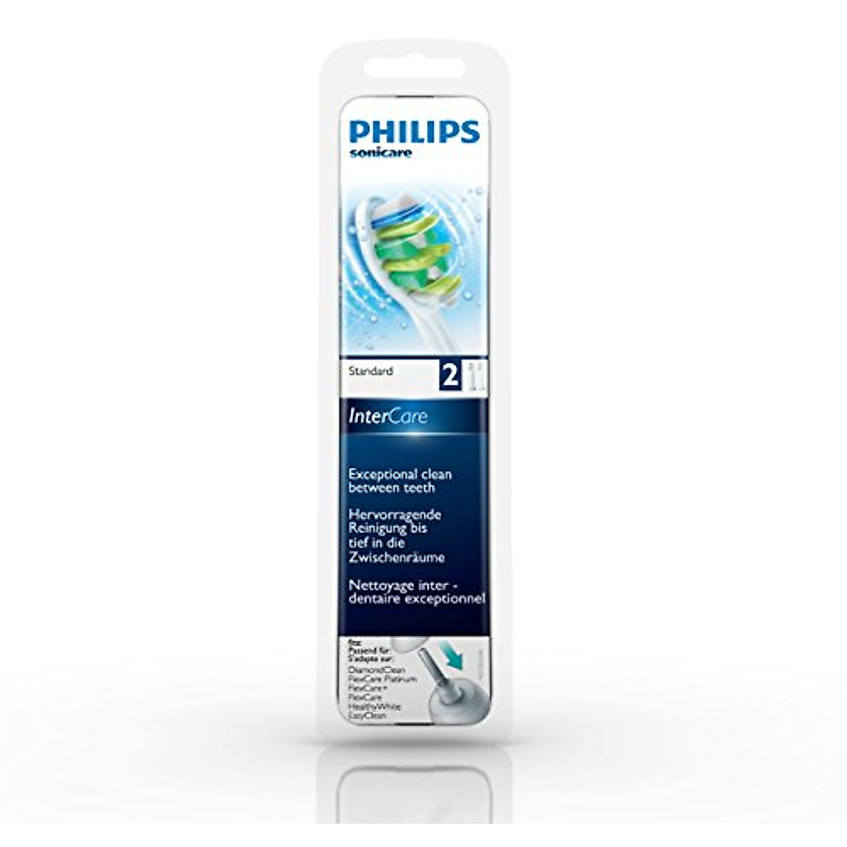 Philips HX9002/07 Sonicare Toothbrush Standard Toothbrush Heads for Ultrasonic Toothbrushes