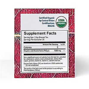 Good Nature Organic Wild Thyme Tea, 20 count, 30 grams