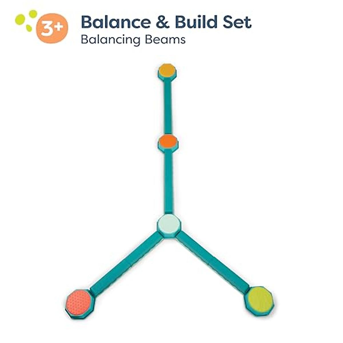 B. Toys – Balance Beam for Kids – Interlocking Balancing Beams – 5 Sensory Pads & 8 Beams – Active Play for Toddlers, Kids – 3 Years + – Balance & Build Set