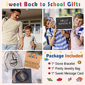 UNGENT THEM Back to School Stuff Mommy and Me Bracelet First Day of School Kindergarten Pre K Preschool 1st 2nd Second Third Grade Gifts for Boys Son