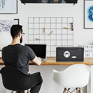 Barska AX11224 Biometric Fingerprint Security Home Safe Box 0.79 Cubic Ft, Black