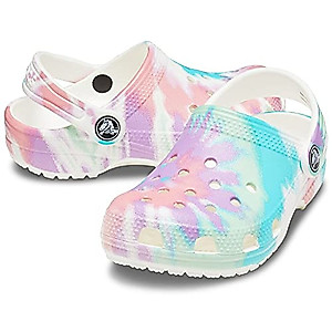 Crocs unisex child Classic Tie Dye Clog, Fresco/Multi, 6 Big Kid