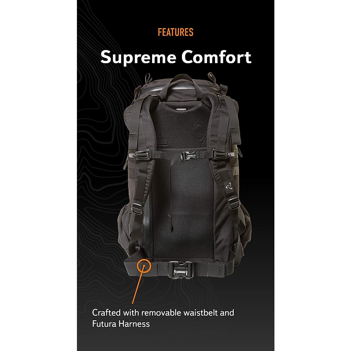 Mystery Ranch 2 Day Backpack - Tactical Daypack Molle Hiking Packs, Black, SM/MD