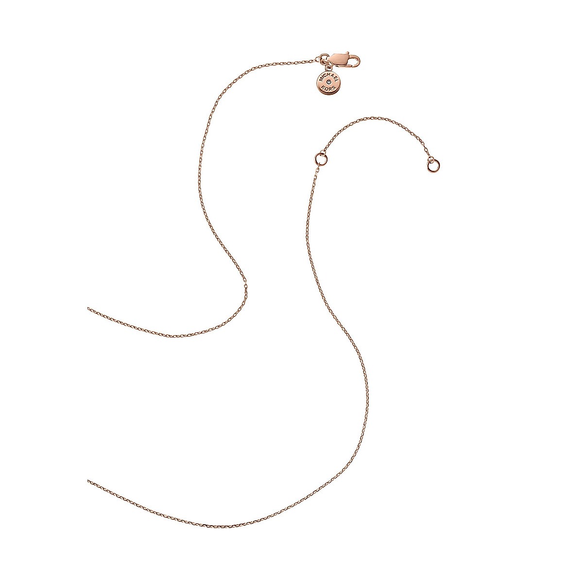 Michael Kors Stainless Steel and Pavé Crystal Heart Pendant Necklace for Women, Color: Rose Gold (Model: MKJ3971791)