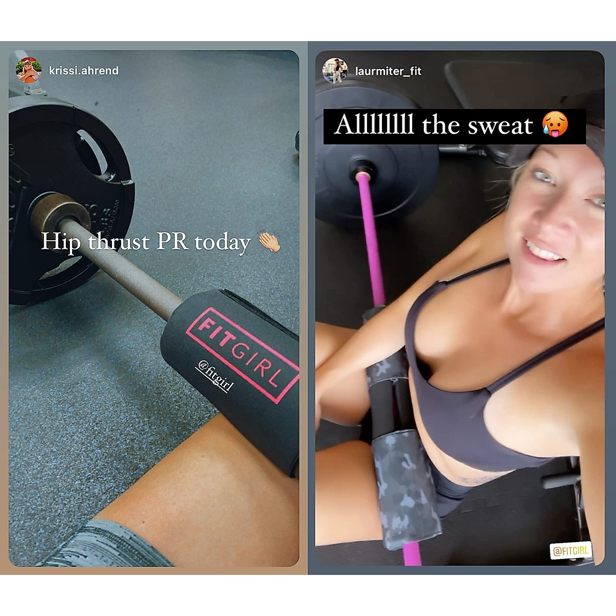 FITGIRL - Squat Pad and Hip Thrust Pad for Leg Day, Barbell Pad Stays in Place Secure, Thick Cushion for Comfortable Squats Lunges Glute Bridges, Works W Olympic Bar and Smith Machine (Mint)