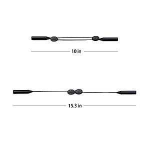 CAIGAIC Glasses Strap 5 Pcs, No Tail Anti-Slip Adjustable Sports Sunglasses Strap Eyeglasses Strap for Men Women