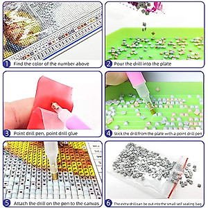 YNC DIY Square Diamond Painting Skull Flower for Adult Full Drill Paint with Diamonds Kits 5D Diamond Art for Wall Decor-YNC001 (red)