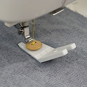 2PCS Sewing Tools Button Clearance Plate Button-Reed Hump Jumper Presser Foot 413105601 Fit All Husqvarna Viking Pfaff Brother Singer Juki Janome Sewing Machine