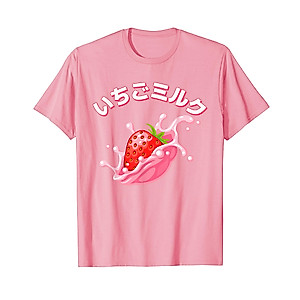 Japanese Kawaii Strawberry Milk Aesthetic Pastel Goth Girl T-Shirt
