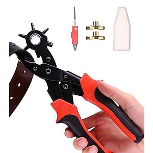 6 Sized 9 inch Heavy Duty Leather Hole Punch Hand Pliers Belt Professional