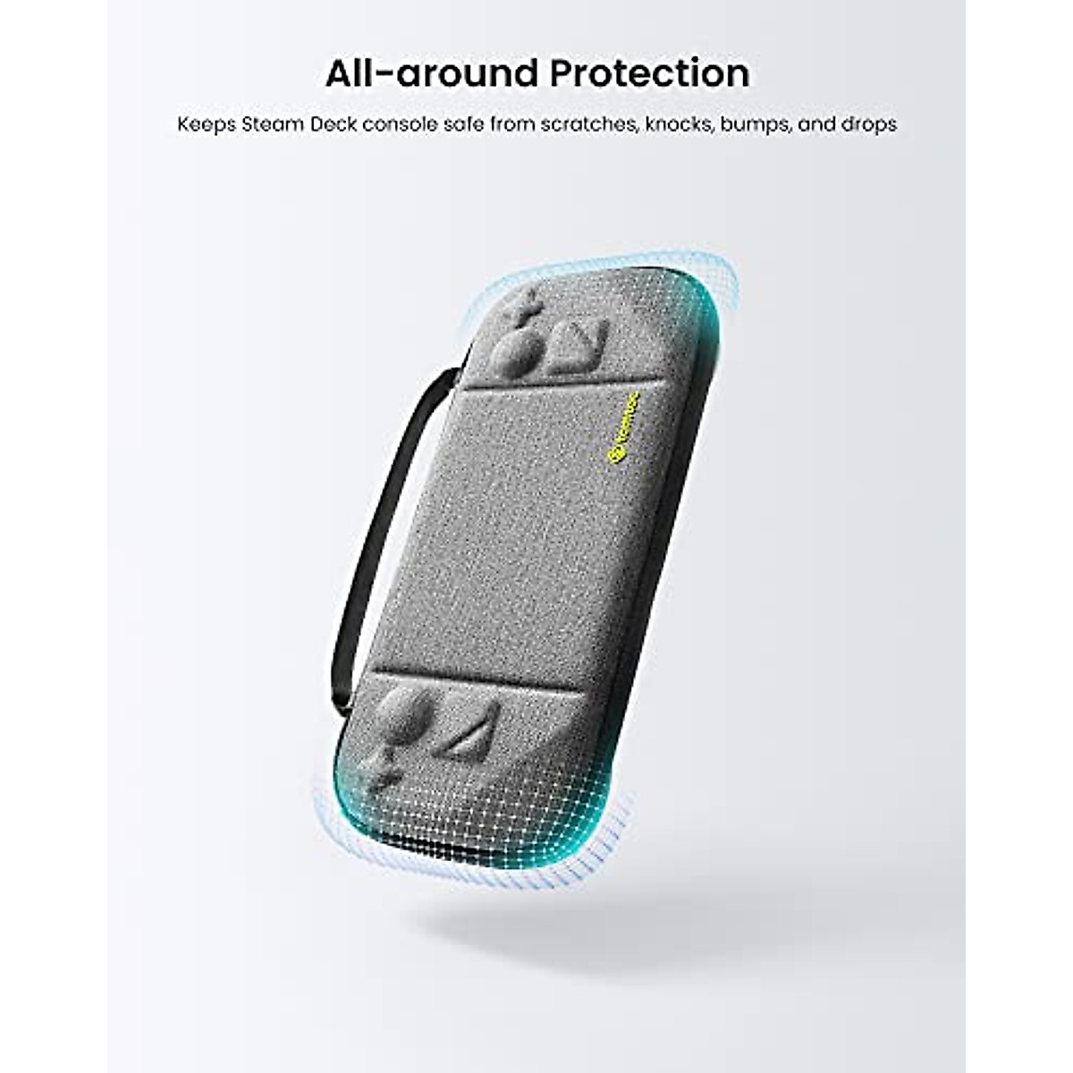 tomtoc Carrying Case Compatible with Steam Deck, Protective case, Hard Portable Travel Carrying bag for Steam Deck Console & Accessories, Shockproof, Travel friendly