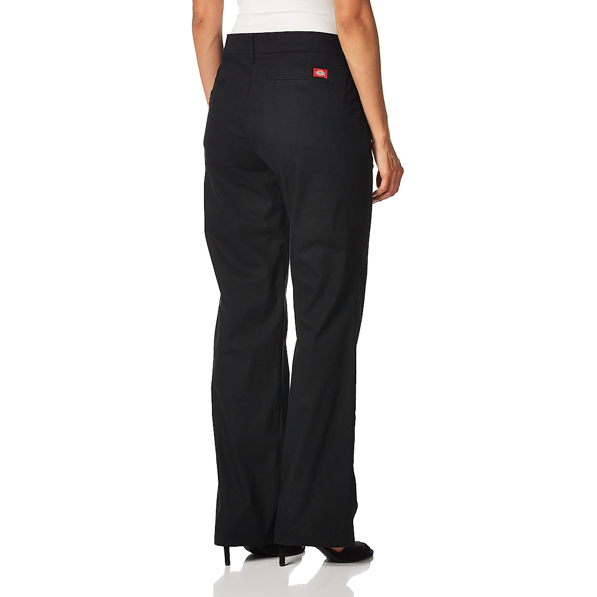 Dickies womens Relaxed Straight Stretch Twill pants, Black, 12 Long US