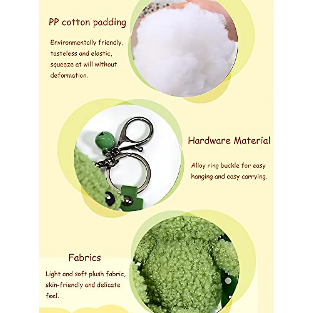 BCIULASL Cute Keychain Frog Plush Keychain Accessories Kawaii Keychains for Backpacks, Bags, Purse, Phone, Car Key Ring, Birthday Christmas Valentines Day New Year Gifts for Men Women