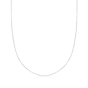 Ross-Simons 0.8mm 14kt White Gold Adjustable Snake-Chain Necklace