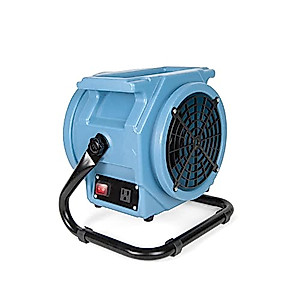 Puraero PA-250-HS-AF Compact Axial Fan, Air Mover, Blower Fan - 1/4 HP, 1050 CFM - Perfect for Basements, Attics, Bathrooms, and Water Damage Restoration - Lightweight, Durable, Energy Efficient, High Velocity Floor Fan - 360° Rotation - ETL/cETL Certifie