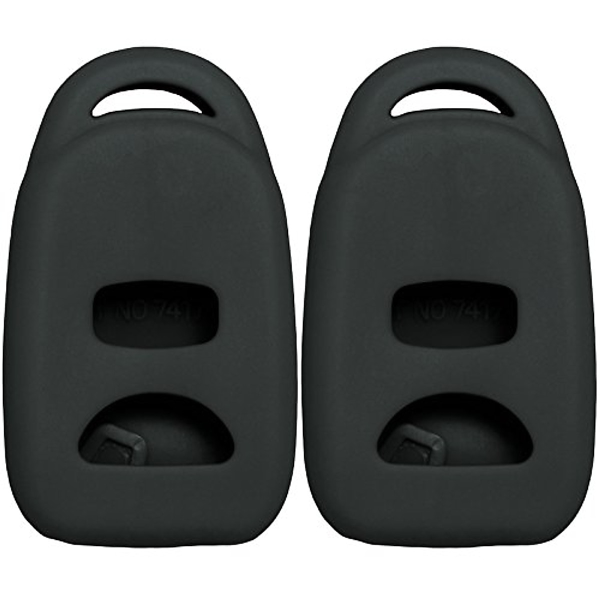 Keyless2Go Replacement for 2 New Silicone Cover Protective Case for Select Remote Key Fobs PINHA-T036 - Black