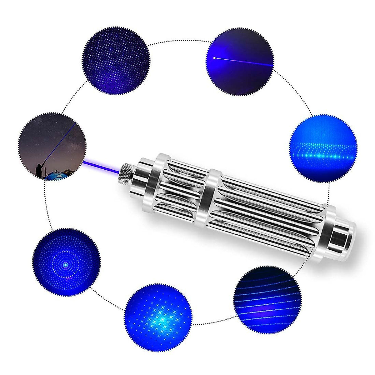 Latovsted High Power Iaser P0lNTER, Long Range Tactical 1500m Flashlight with High Lumen Light Beam/Aluminum/Rechargeable for Camping Gear/Hiking/Defense/Handheld