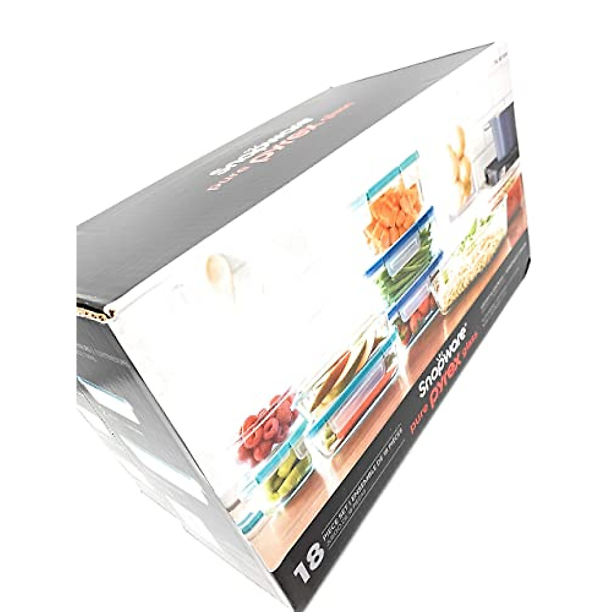 Snapware Pure Pyrex 18-Piece Glass Food Storage Set, 2.6, Clear