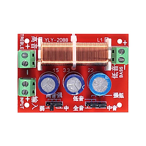 ACEIRMC 400W Adjustable Multi Speaker Treble/Bass 2 Unit Audio Frequency Divider 2 Way Crossover Filters Updated Version