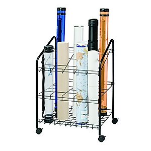 ALVIN WRF40 Wire Bin Roll File, Made for Rolled Maps, Plans, Drawings, and Tubes (4 x 4 Inches - 20 Slots)