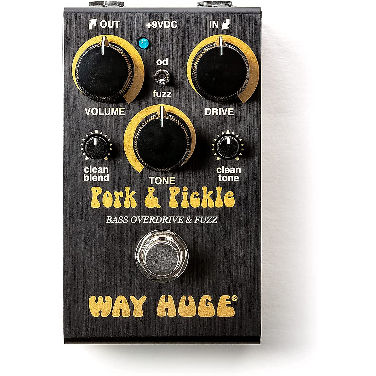 Briskdrop Way Huge Smalls WM91 Pork & Pickle Bass Overdrive & Fuzz Pedal Bundle with 2 MXR Patch Cables and Power Supply(WM41)