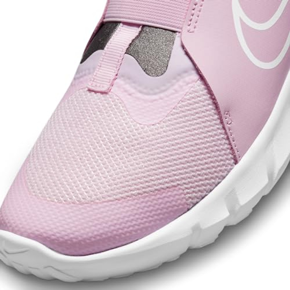 Nike Unisex-Child Flex Runner 2 Running Shoes, Pink Foam/White-flat Pewter, 5 Big Kid