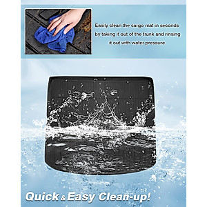 Mixsuper Cargo Liner for Ford Edge 2015-2024 (5 Seats) All Weather Cargo Mat Trunk Liner Rear Trunk Tray Black