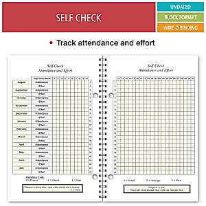 Student Planner Daily Format for Elementary School (S85-Red) 5.5 x 8.5