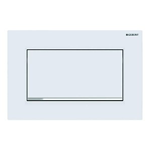 Geberit actuator plate Sigma30 for stop-and-go flush, screwable: white matt coated, easy-to-clean coated, bright chrome-plated