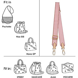 BAIXUEJI Multi Pochette Accessories Replacement Crossbody Strap Adjustable Wide Canvas Strap for LV Purse Shoulder Bags