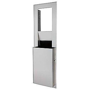 Recessed Trash Receptacle for 12" Cavities by GP PRO (Georgia-Pacific), Stainless Steel, 59451, 17.000" W x 8.000" D x 56.000" H