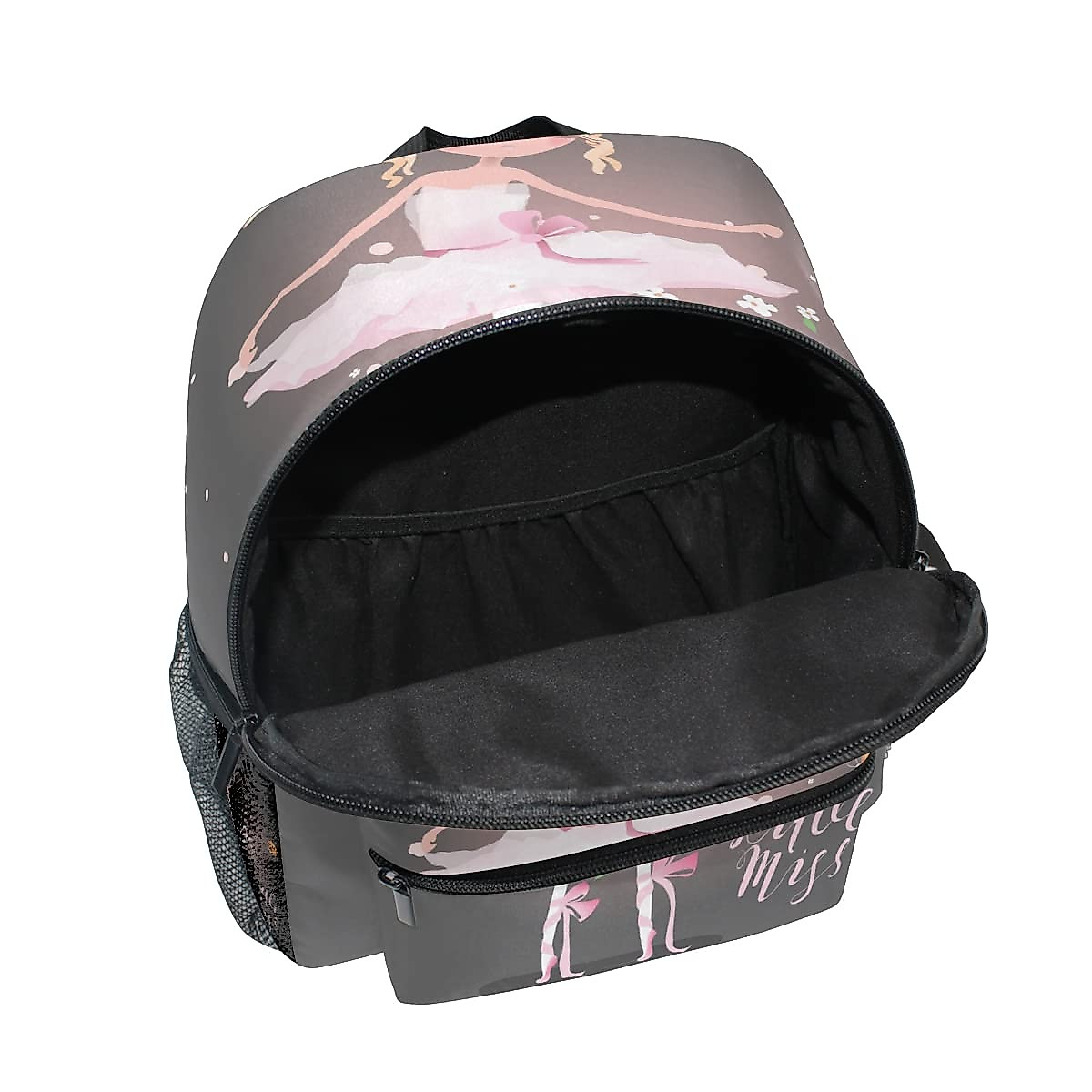 OREZI Custom Kid's Name Toddler Backpack,Personalized Backpack with Name/Text Daycare Bag,Customization Ballerina with Flowers Nursery Bag Preschool Backpack Baby Diaper Bag