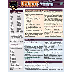 Italian Grammar: a QuickStudy Laminated Language Reference Guide (QuickStudy Language)