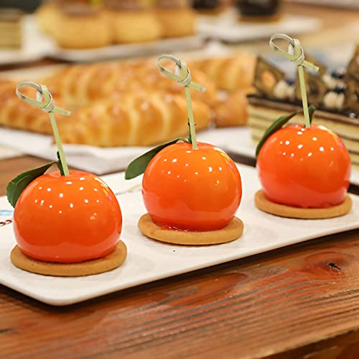 300PCS 4 Inch Bamboo Cocktail Picks, Bamboo Knot Picks, Cocktail Skewers, Bamboo Sticks food Toothpicks for Appetizers, Toothpicks for Events and Party Supplies