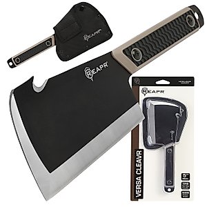 Reapr 11016 Versa Cleavr, Cleaver Knife for Meat Cutting, Vegetable Cleaver Knife, Tactical Hatchet, Survival Knife With Sheath, Camping Machete