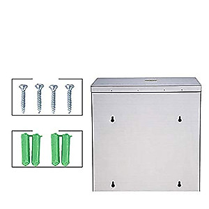 YUTR Rust & Weather Proof Vertical Wall Mount Locking Outside Mailboxes with Residential Mailbox Key, White