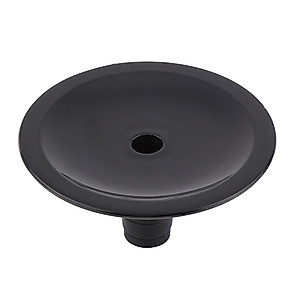 Walfront 6Pcs Bottle Top Stem, 3.15 x 3.15 x 1.57 Glass Beer Bottles Top Holder for Crafts,Wine Bottles Top Stems Base Stand Rubber(Black)