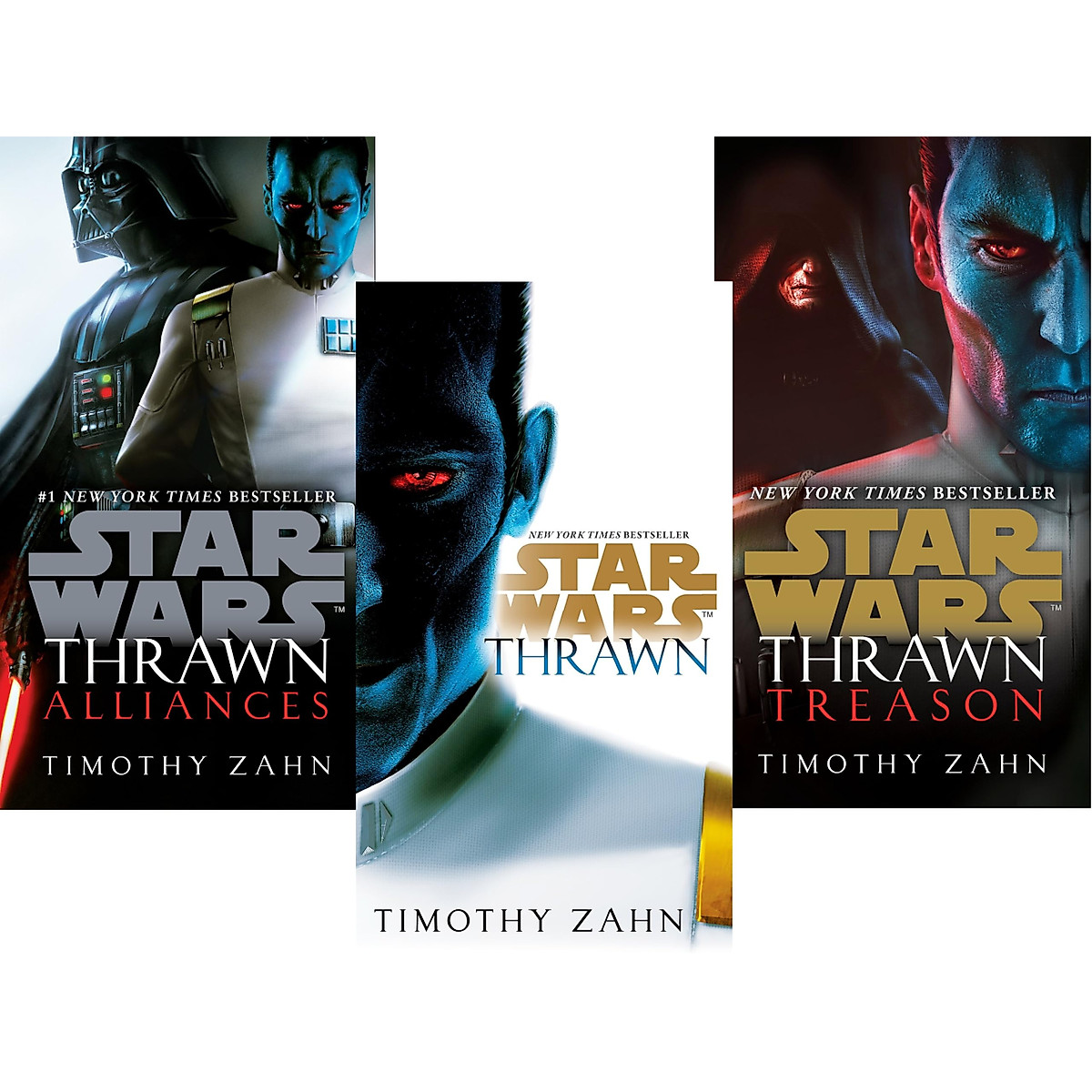 Star Wars: Thrawn Series Books 1 - 3 Collection Set by Timothy Zahn (Thrawn, Alliances & Treason)