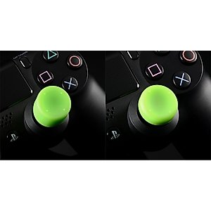 Ambertown Pack of 8 pcs Analog Controller Gamepad Raised Antislip Thumb Stick Grips Thumbsticks Joystick Cap Cover for PS5, PS4, PS3, Switch Pro, Xbox one, Xbox 360, Wii U, PS2 Controller (Green)