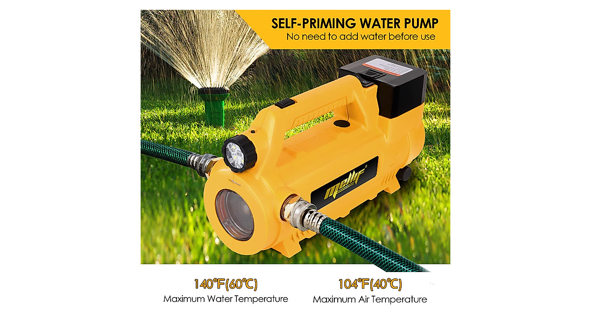 Mellif Cordless Transfer Pump for 20V Max Battery, Portable Self ...