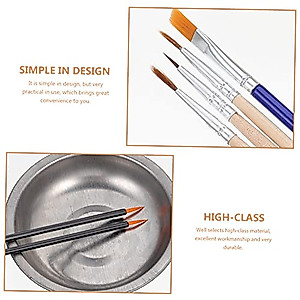 VILLCASE 1 Set Figure Coloring Tool Miniatures Miniature Painting Brushes Mini Tools Paint Mixing Cups Art Painting Brushes Craft Paint Sponges Portable Model Brush Figure Supply Sponge