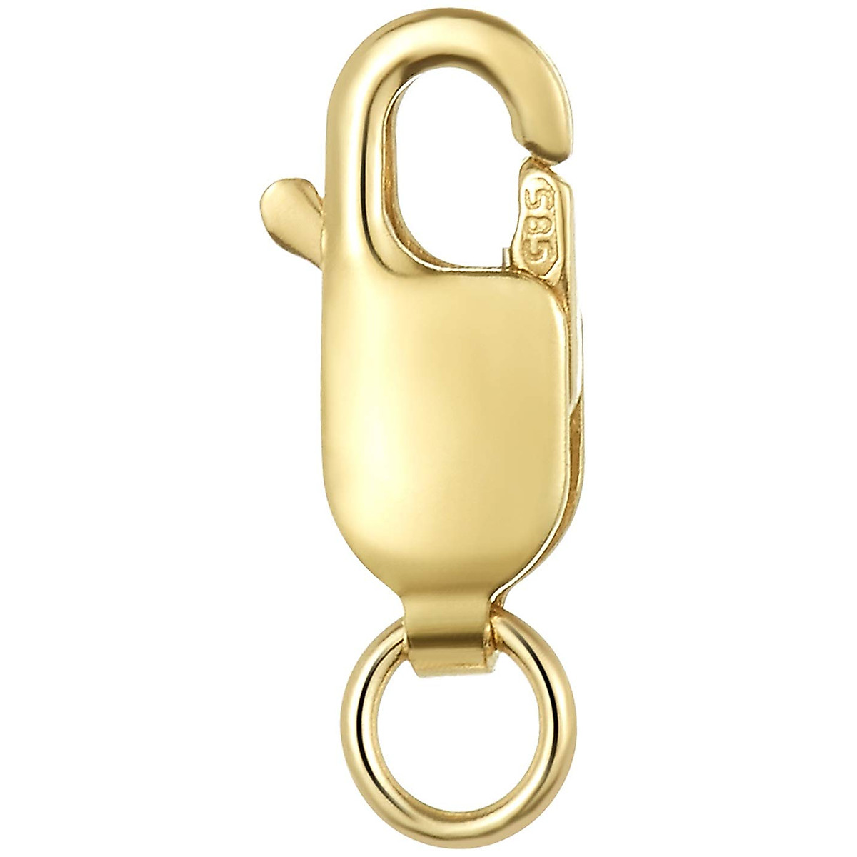 14K Gold Lobster Clasp with Open Jump Ring | 4 x 10 mm and Made in Italy