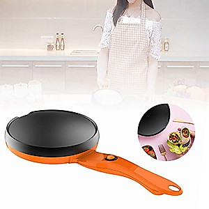 Portable Electric Crepe Maker, 110V Non-Stick Coating Crepe Pan, Auto Temperature Control for Crepes, Pancakes, Bacon, Tortilla
